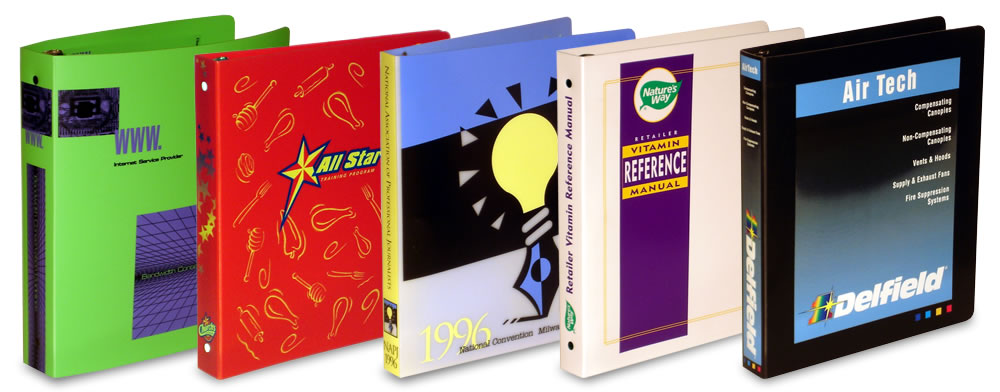 Silkscreened Spot Color Poly Letter Binders Poly Binders printed 1, 2 ...